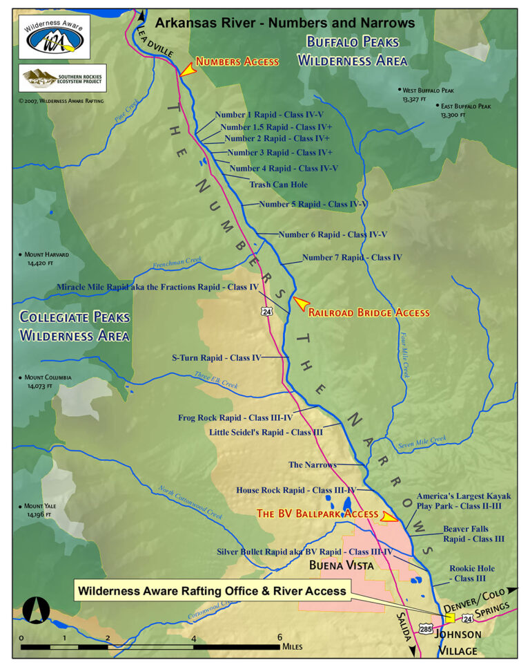 Arkansas River Maps - Colorado - Wilderness Aware Rafting