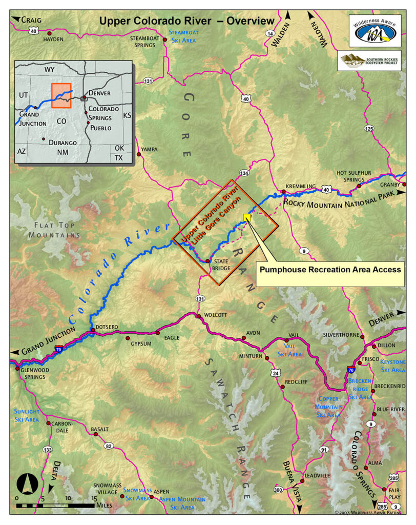 Upper Colorado River Map - Little Gore Canyon